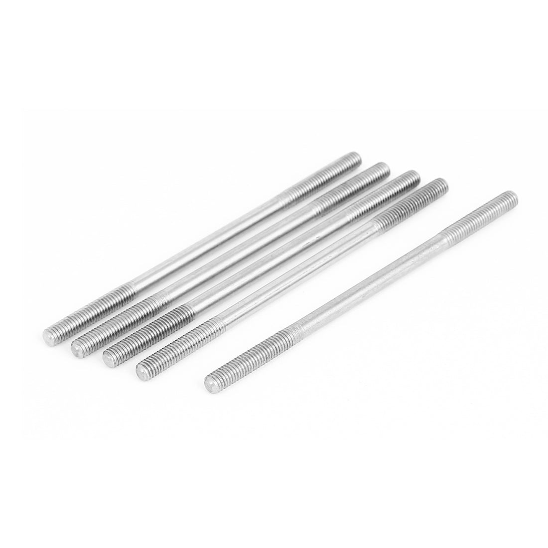 Uxcell M5x100mm Stainless Steel Double End Threaded Stud Screw Bolt ...