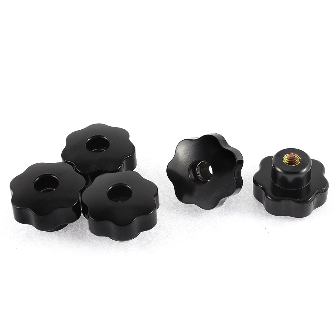 Uxcell M8 Female Thread Plastic Head Screw On Clamping Nuts Knob Grip ...