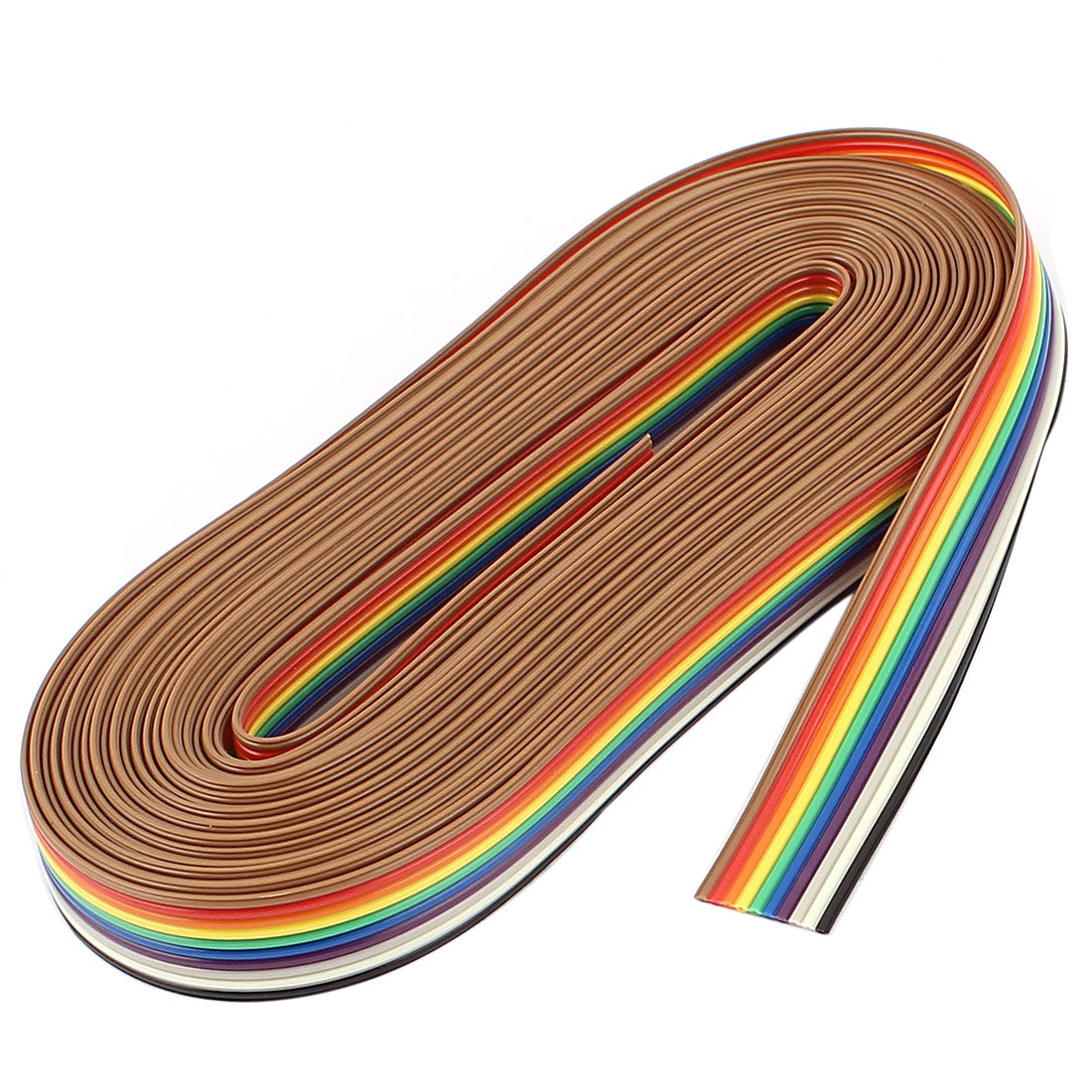 Uxcell 5M 10 Way Rainbow Color Flat Ribbon Cable IDC Wire | Harfington