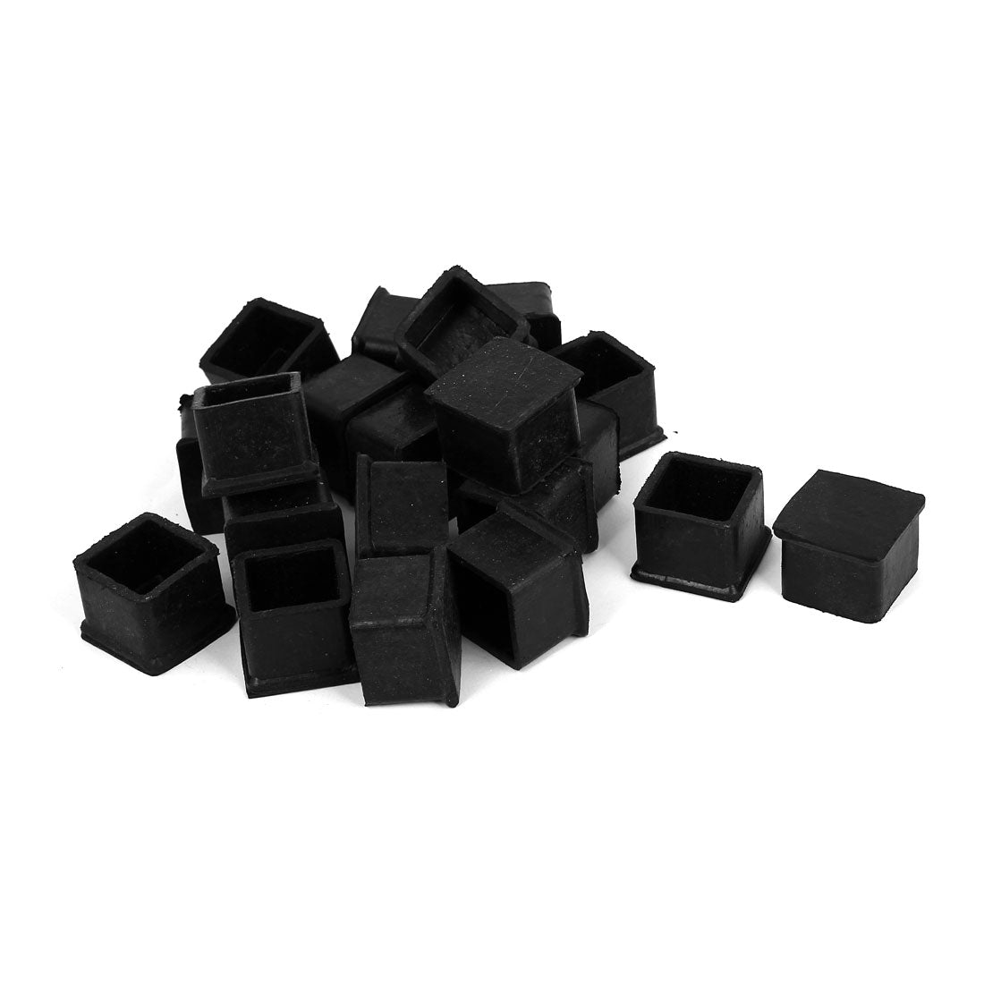 Uxcell 25mmx25mm Furniture Desk Foot Cover Rubber Square Cap Floor ...
