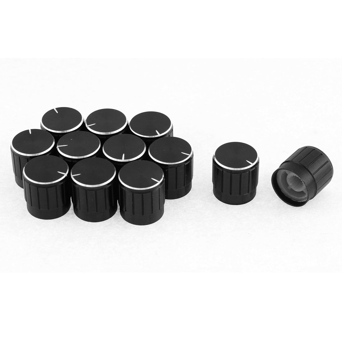Uxcell Lamp Dimmer Control Knob Cap Black 5mm Dia Shaft 17 x 16mm 12Pcs ...