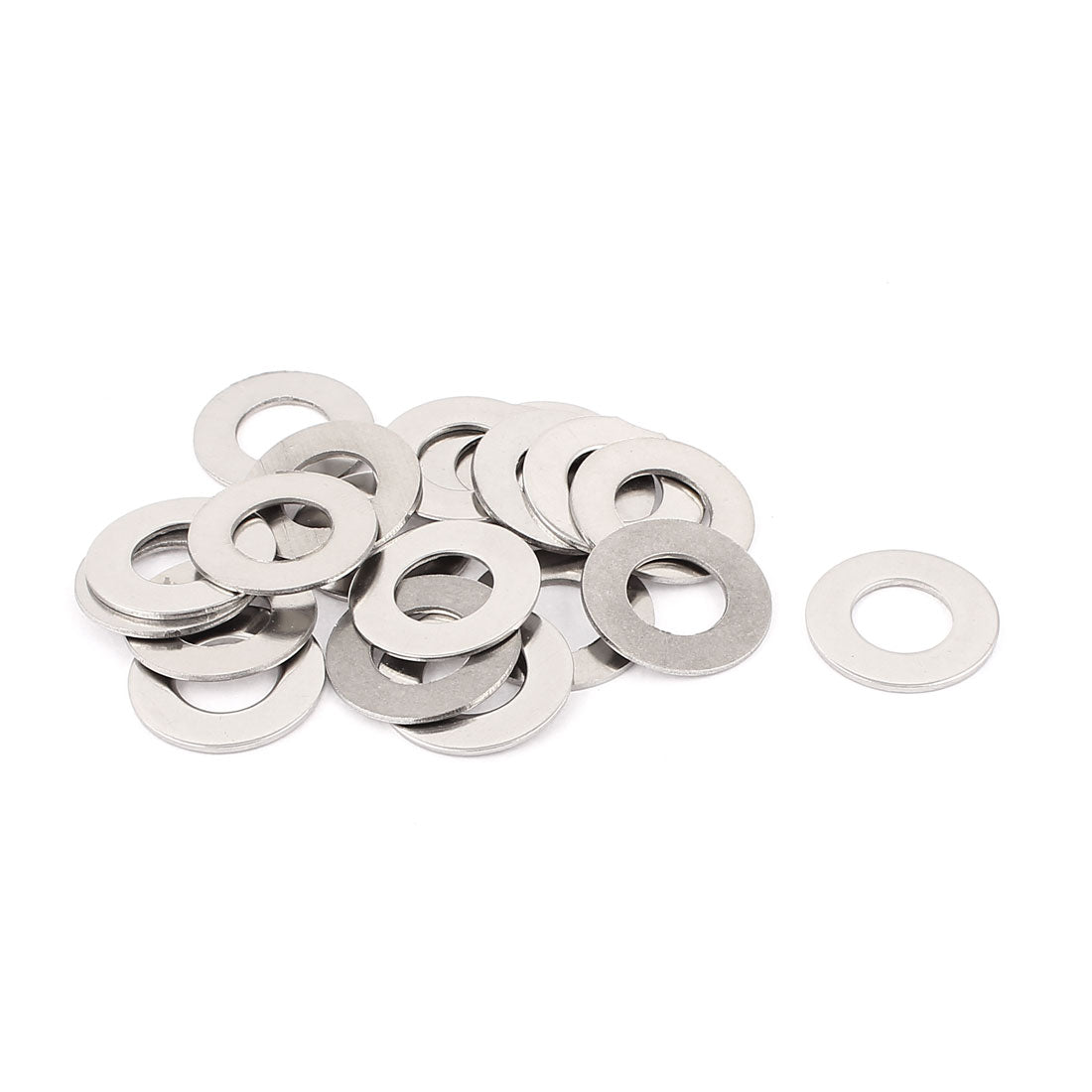 Uxcell 20pcs 304 Stainless Steel M12 Thin Flat Washers Silver Tone ...