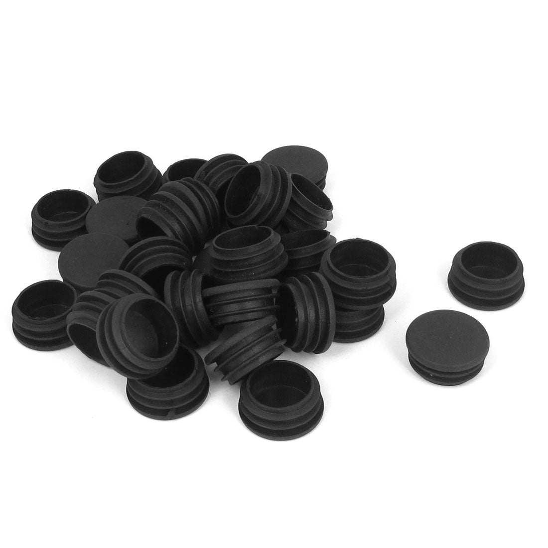 Uxcell Plastic Round Tubing Hole End Cap Cover Pipe Tube Inserts Black ...