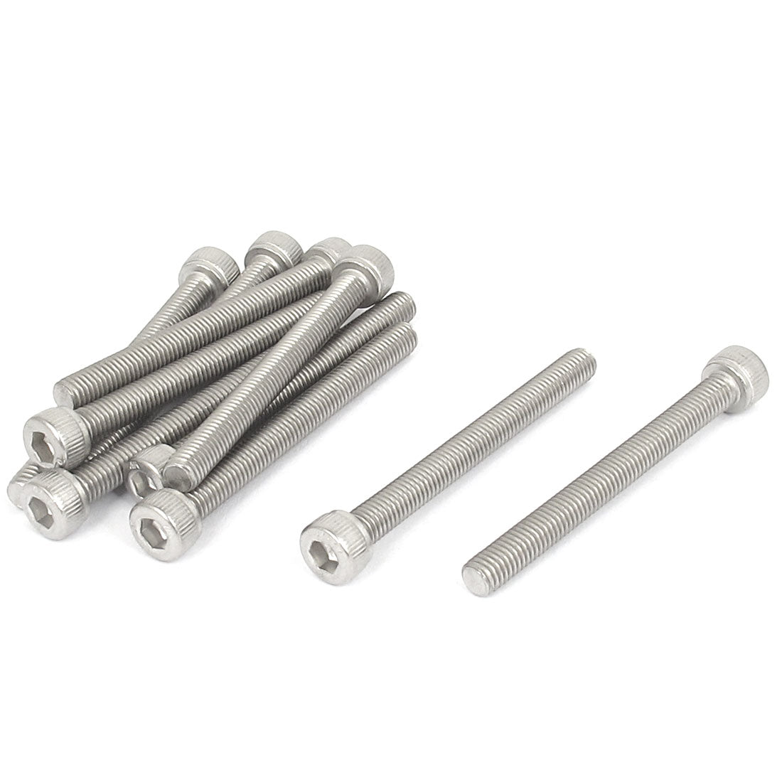 Uxcell M5x50mm Thread 304 Stainless Steel Hex Key Bolt Socket Head Cap ...