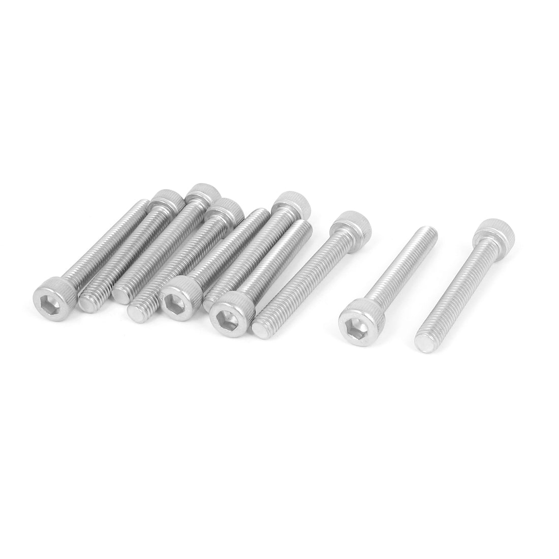 Uxcell M6x40mm Thread 304 Stainless Steel Hex Key Bolt Socket Head Cap ...
