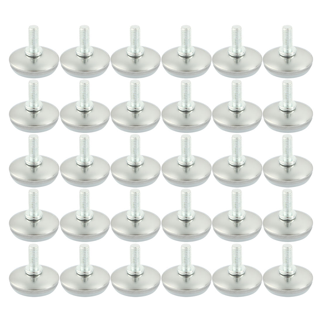 Uxcell 30Pcs M8 x 15mm Adjustable Thread Screw On Type Furniture Glide ...