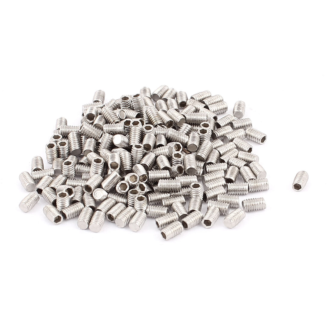 Uxcell 200pcs M3 Metric Thread Hex Socket Flat Point Grub Screw Set ...