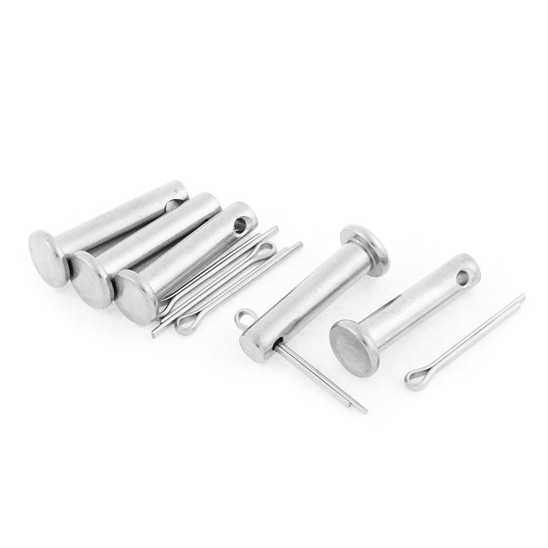 Uxcell M6x25mm Flat Head 304 Stainless Steel Clevis Pins Fastener 5 ...