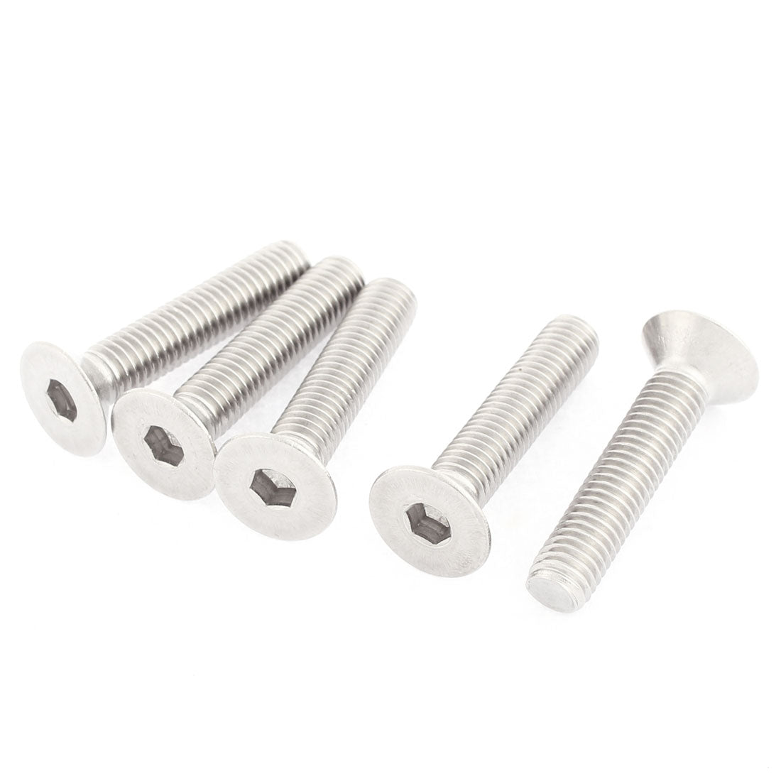 Uxcell M8 Stainless Steel Hex Socket Countersunk Flat Head Screws Bolt 40mm Long 5pcs | Harfington