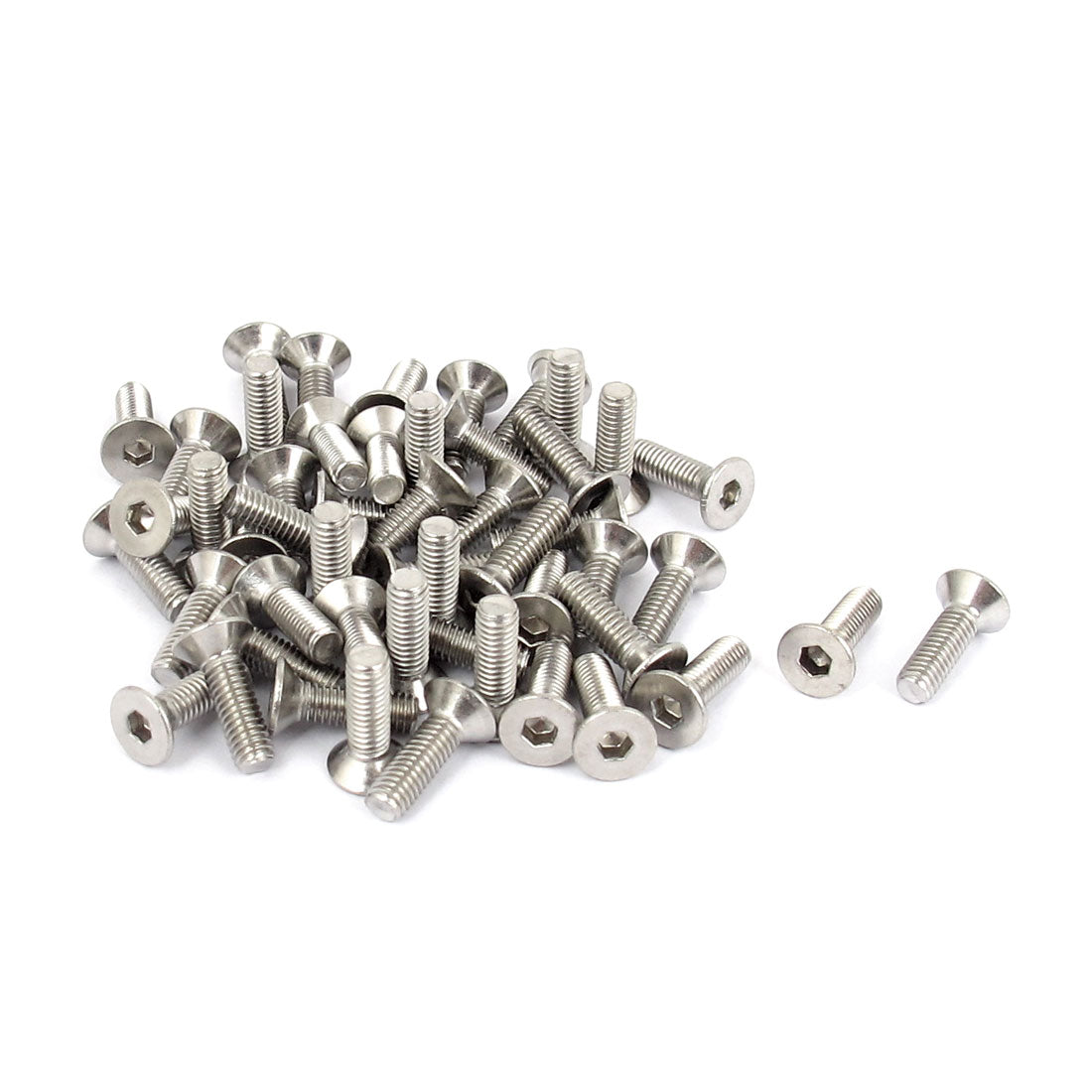 Uxcell M3 x 10mm Metric 304 Stainless Steel Hex Socket Countersunk Flat ...