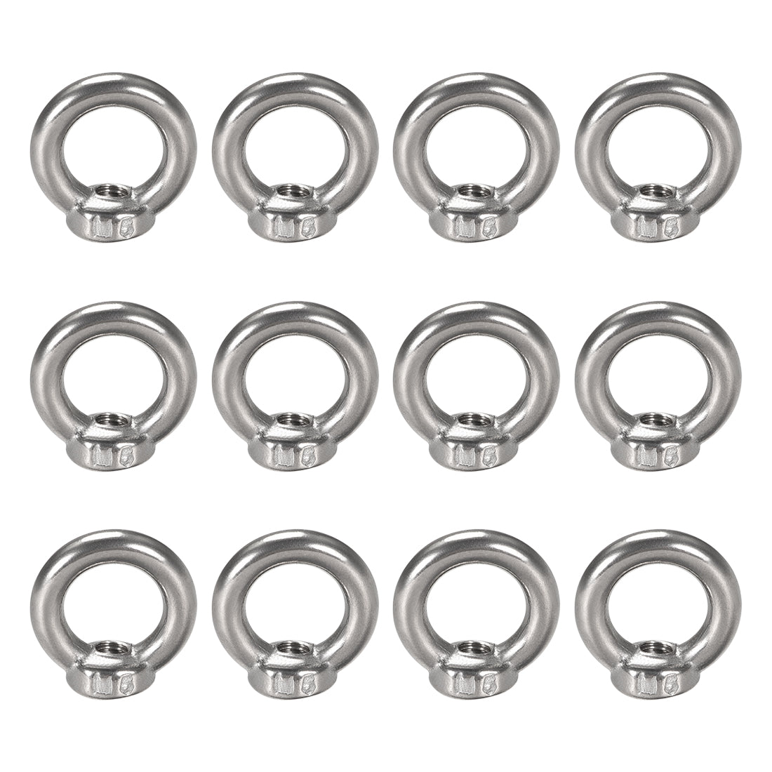 Uxcell M5 Female Thread Metal Wire Rope Lifting Eye Nuts Bolt Ring 12 ...