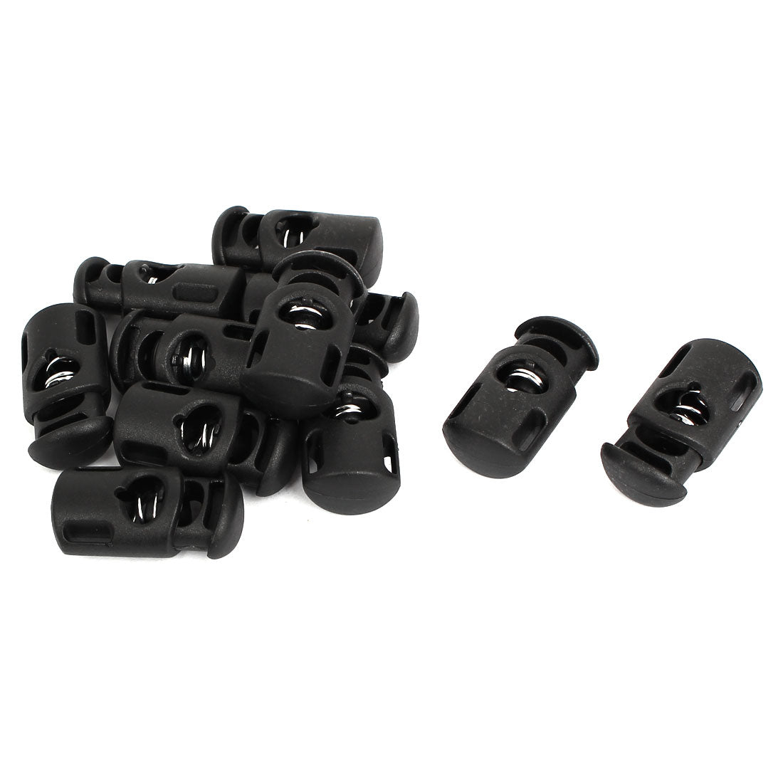Uxcell Spring Loaded Plastic Cord Lock Drawstring Stopper Toggle End ...