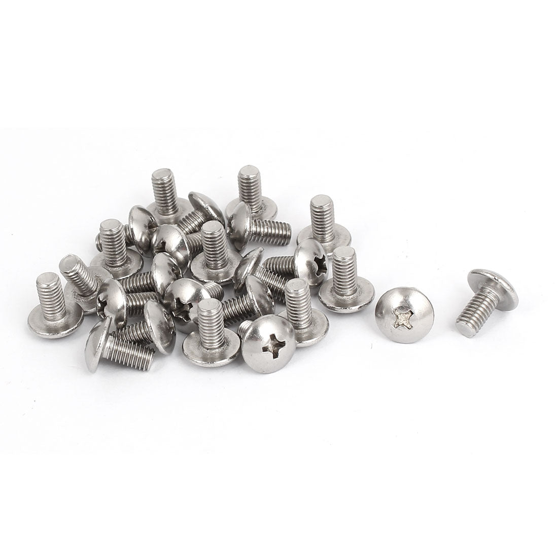 Uxcell M5x10mm Stainless Steel Truss Phillips Head Machine Screws 25pcs ...