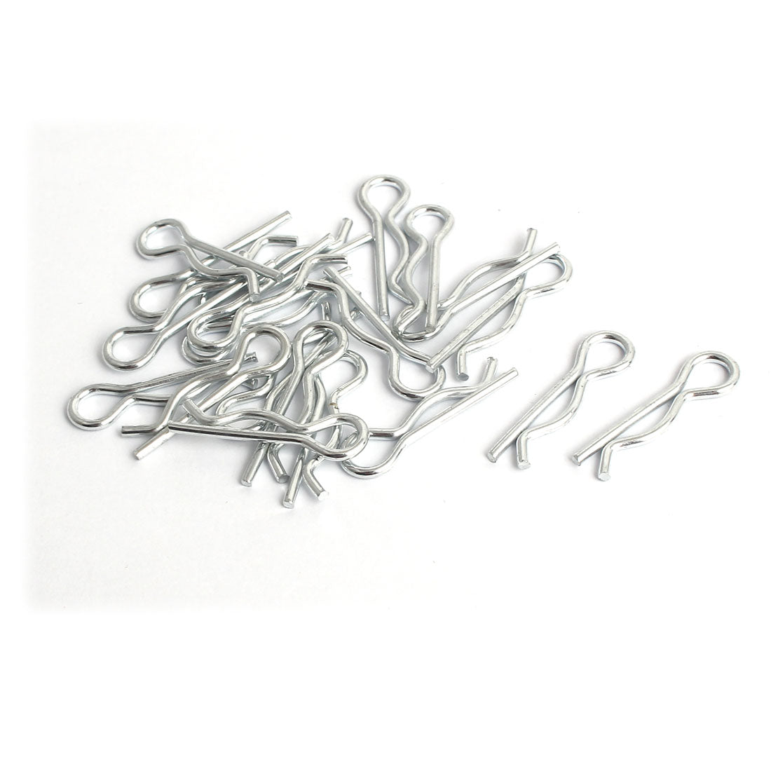 Uxcell 1.6mm x 28mm R Pins Spring Cotter Clip Hardware Silver Tone 20 ...