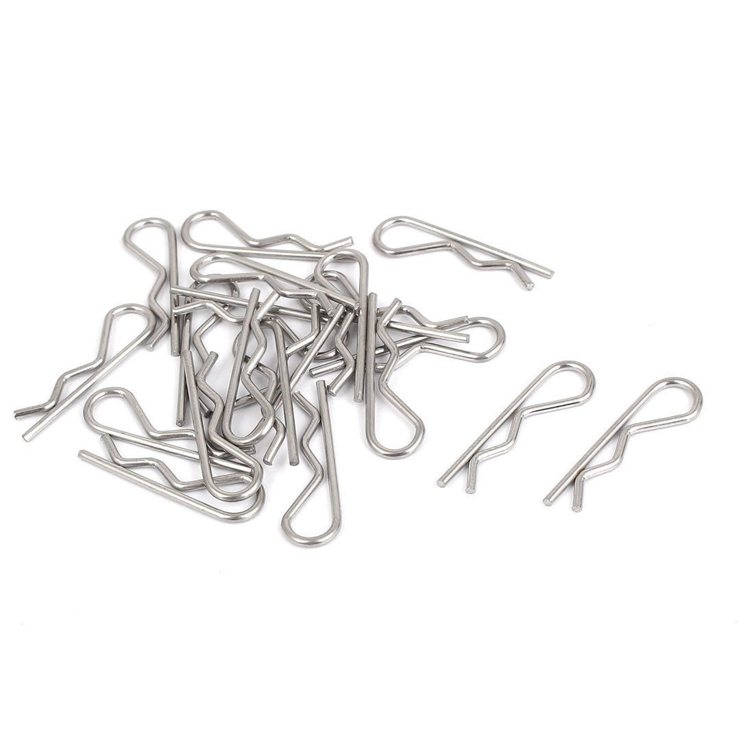Uxcell 20 Pcs Hair Pins Cotter Clip Hardware Silver Tone 1.2mm x 25mm ...