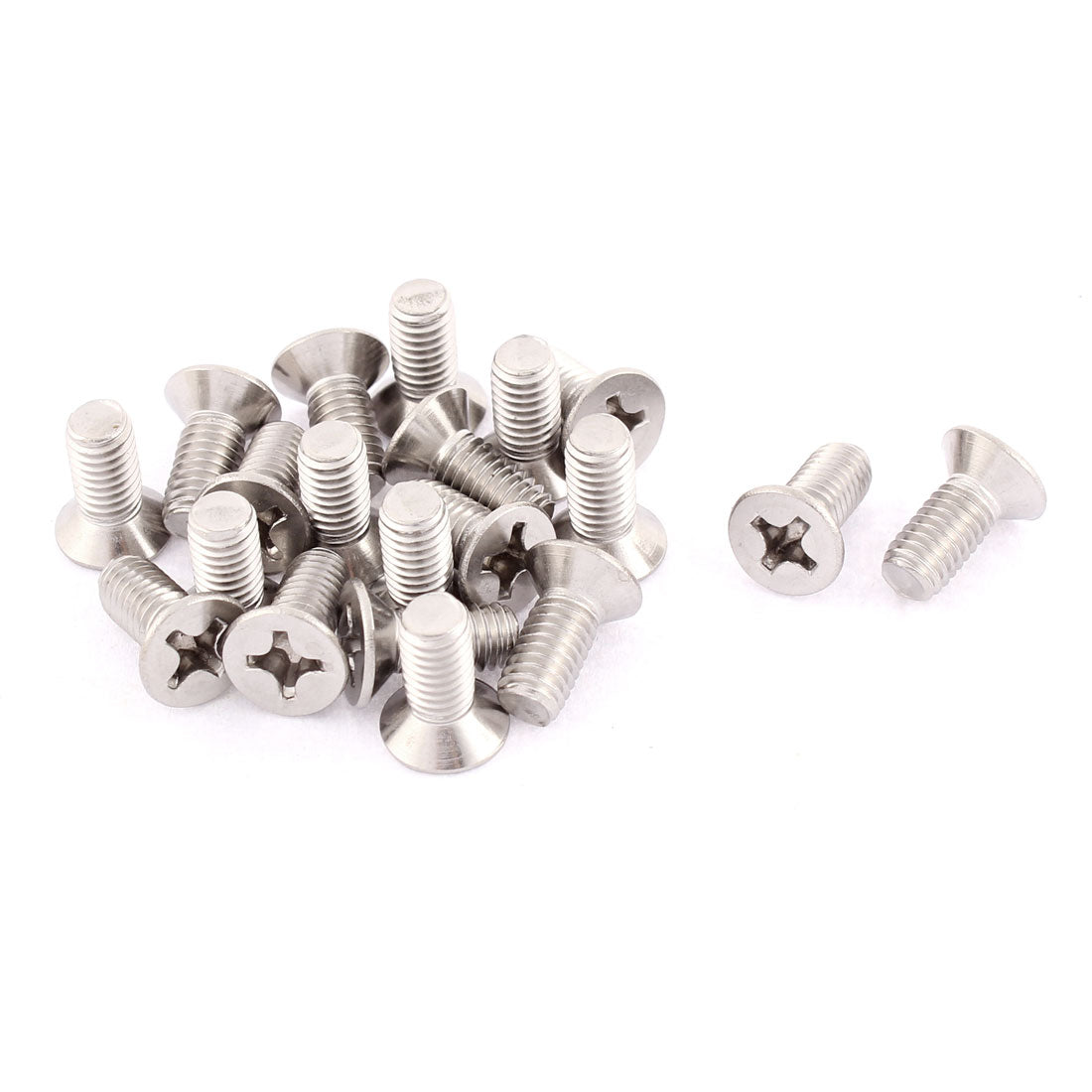 Uxcell M6 - 1 x 14mm Fine Thread Phillips Head Countersunk Bolts ...