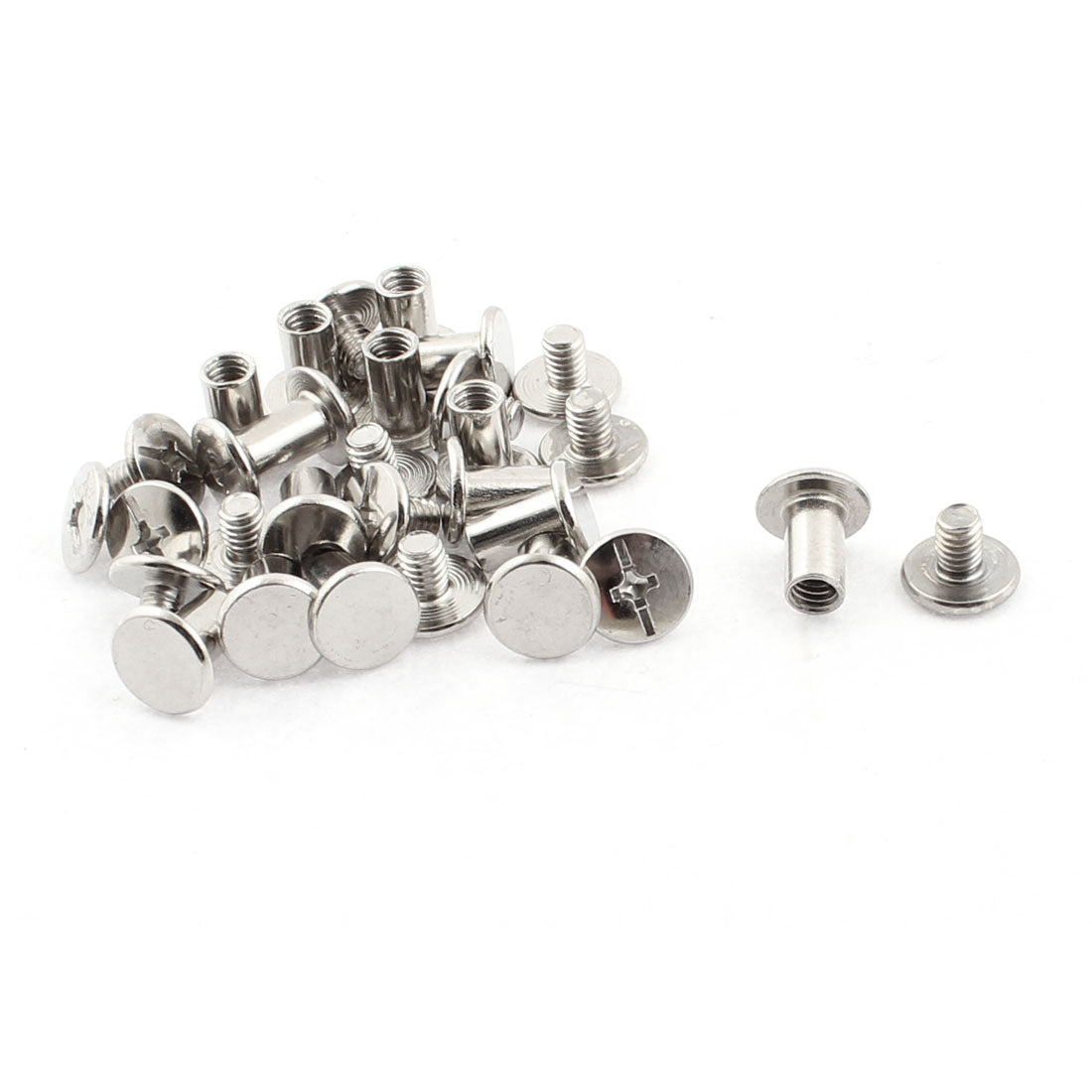 Uxcell Screw Post, Female 5x8mm Belt Buckle Binding Bolts Leather ...