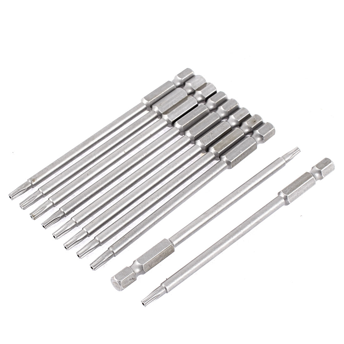 Uxcell 10pcs 100mm Hex Shank Magnetic T15 Torx Security Screwdriver ...