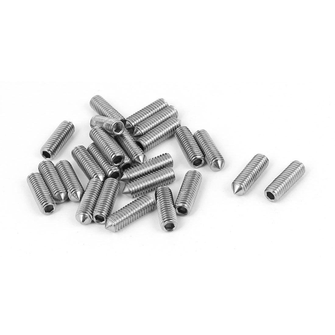 Uxcell M5 x 16mm 304 Stainless Steel Cone Point Hex Socket Set Grub ...