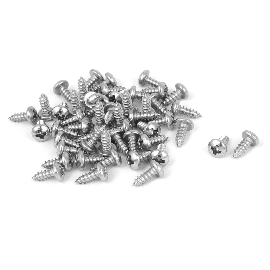 Uxcell #6 M3.5x9.5mm Stainless Steel Phillips Round Pan Head Self ...