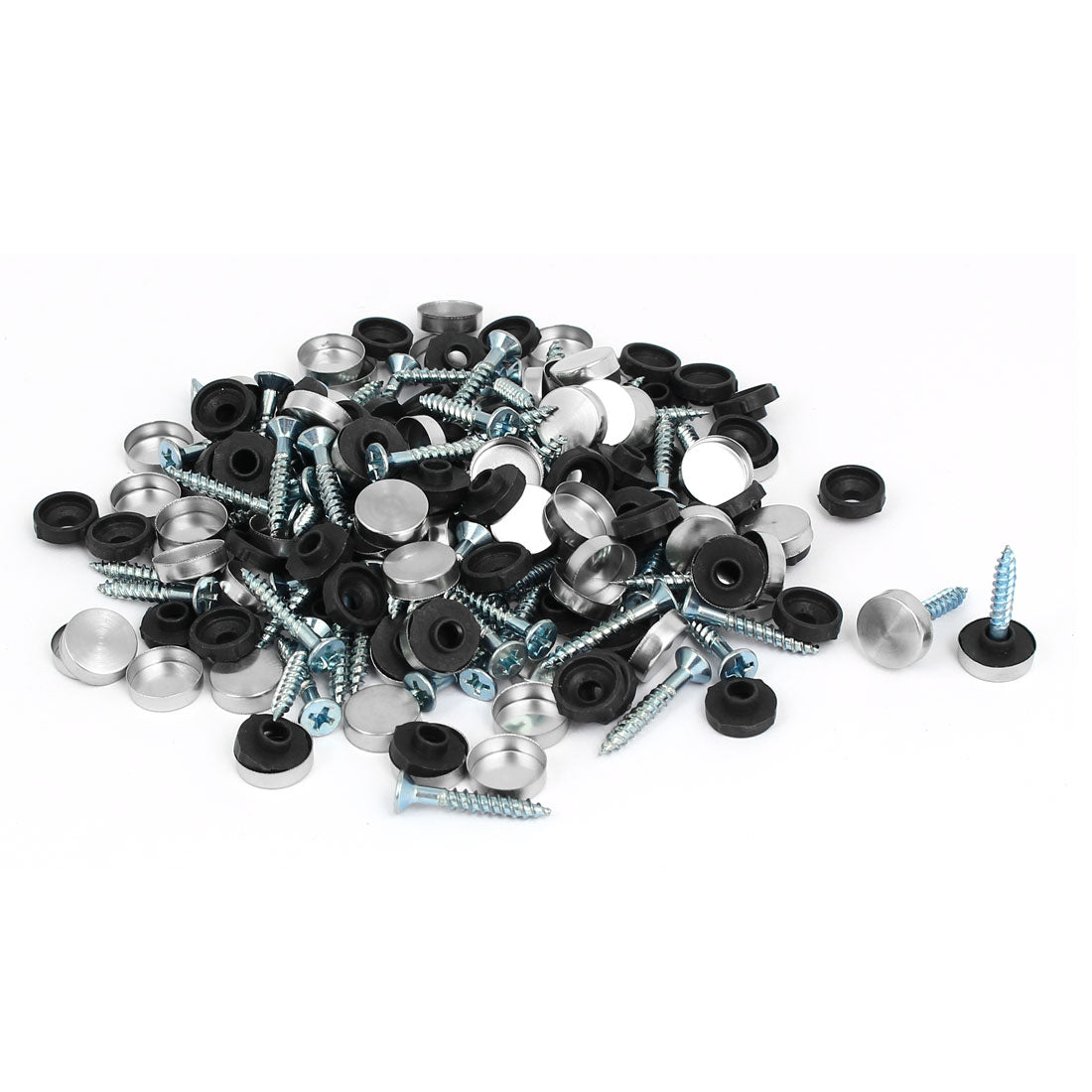 Uxcell Glass Table 201 Stainless Steel Mirror Screws Cap Cover Nails ...