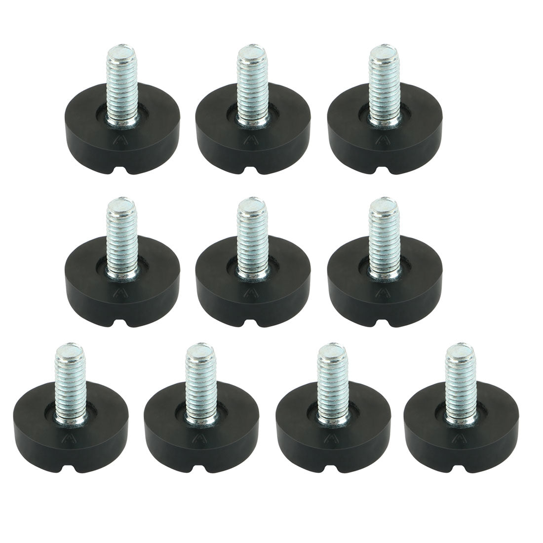 Uxcell Furniture Adjustable Screw Slotted Head Leveling Feet Black ...