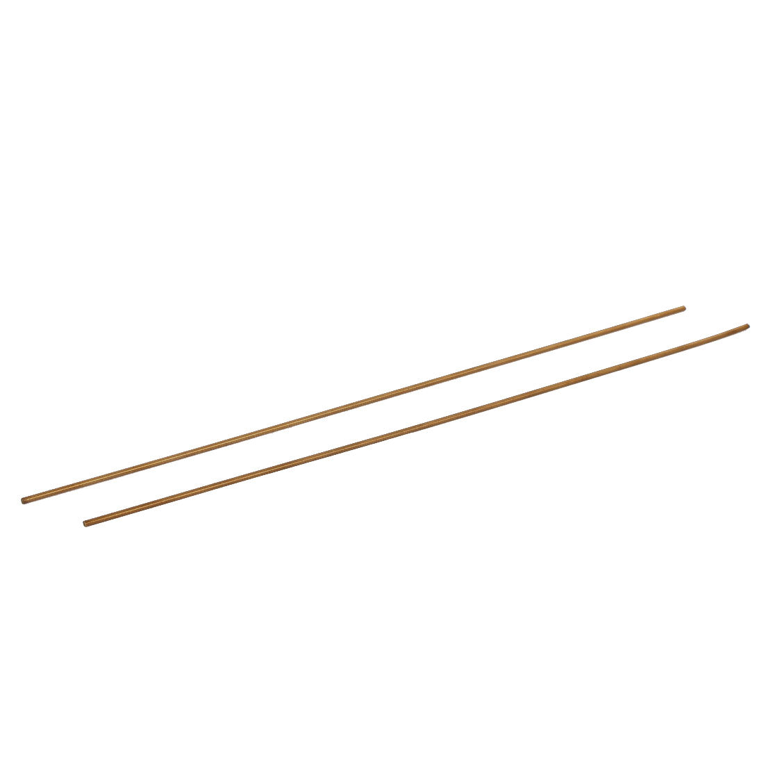 Uxcell M2 x 250mm Male Threaded 0.4mm Pitch Full Thread Brass Rod Bar ...