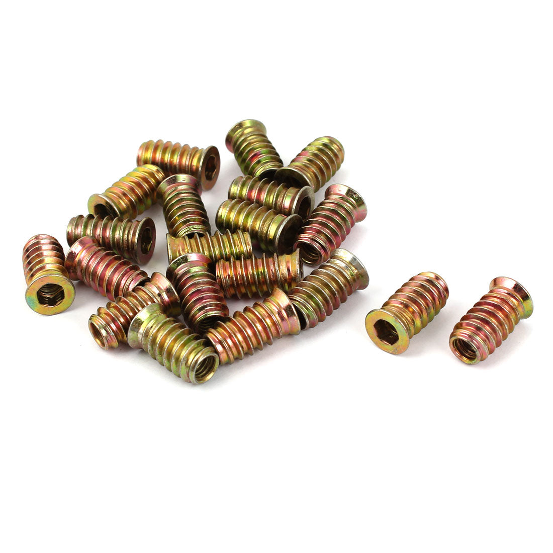 Uxcell M6 x 20mm Furniture Fixing Type Hex Key E-Nut Wood Insert ...