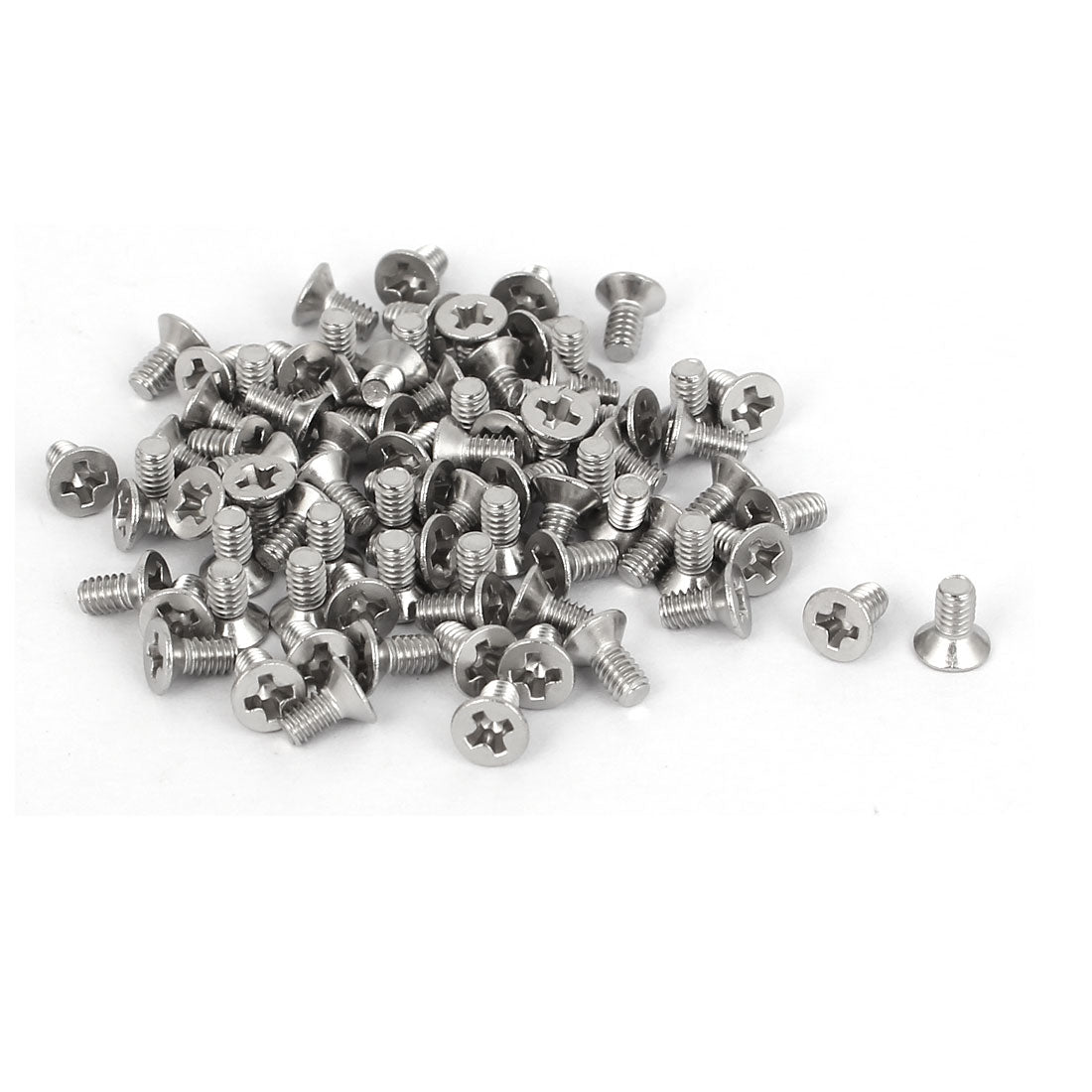 Uxcell 80 Pcs M2x4mm 316 Stainless Steel Flat Head Phillips Machine ...