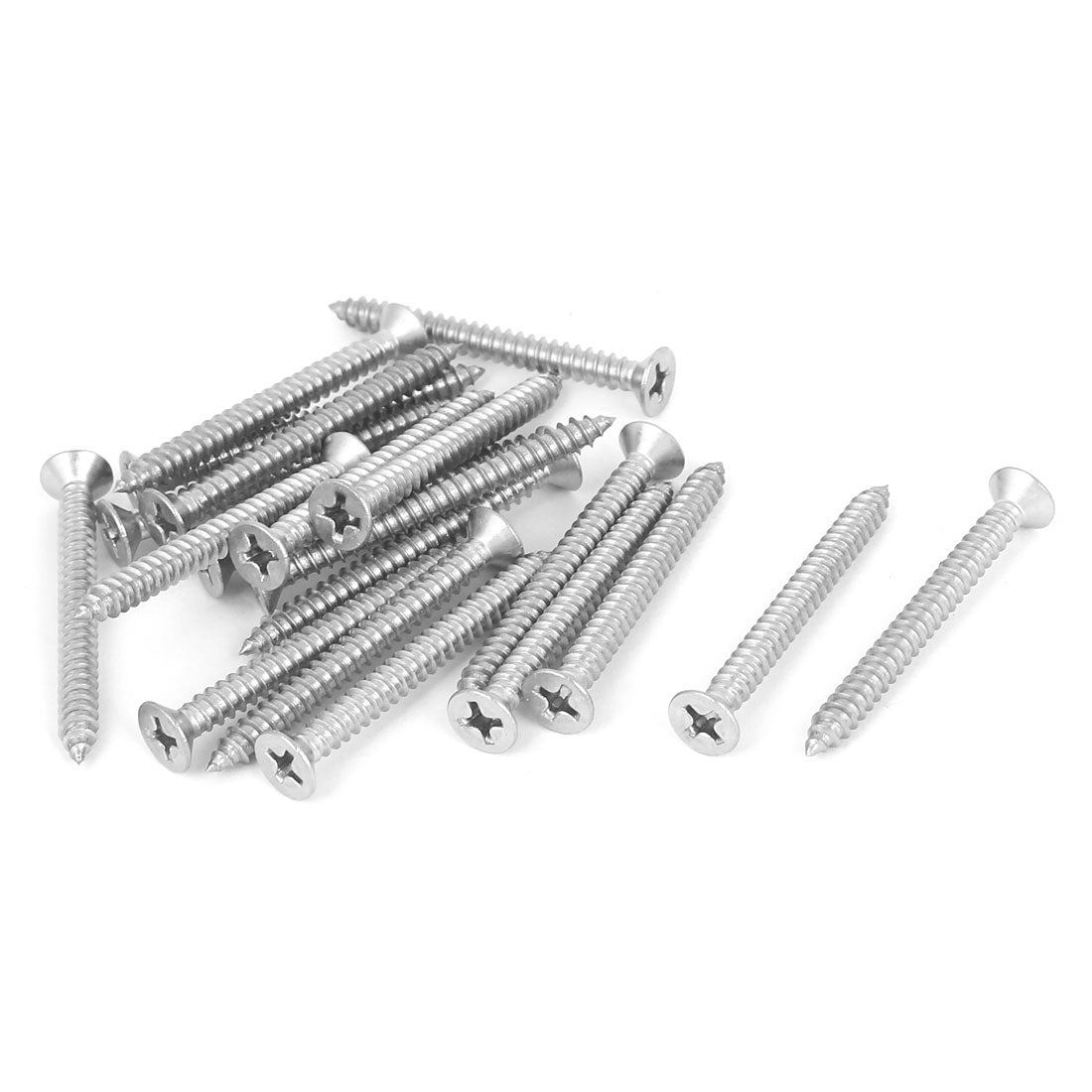 Uxcell M3.9x40mm 316 Stainless Steel Flat Head Phillips Self Tapping ...