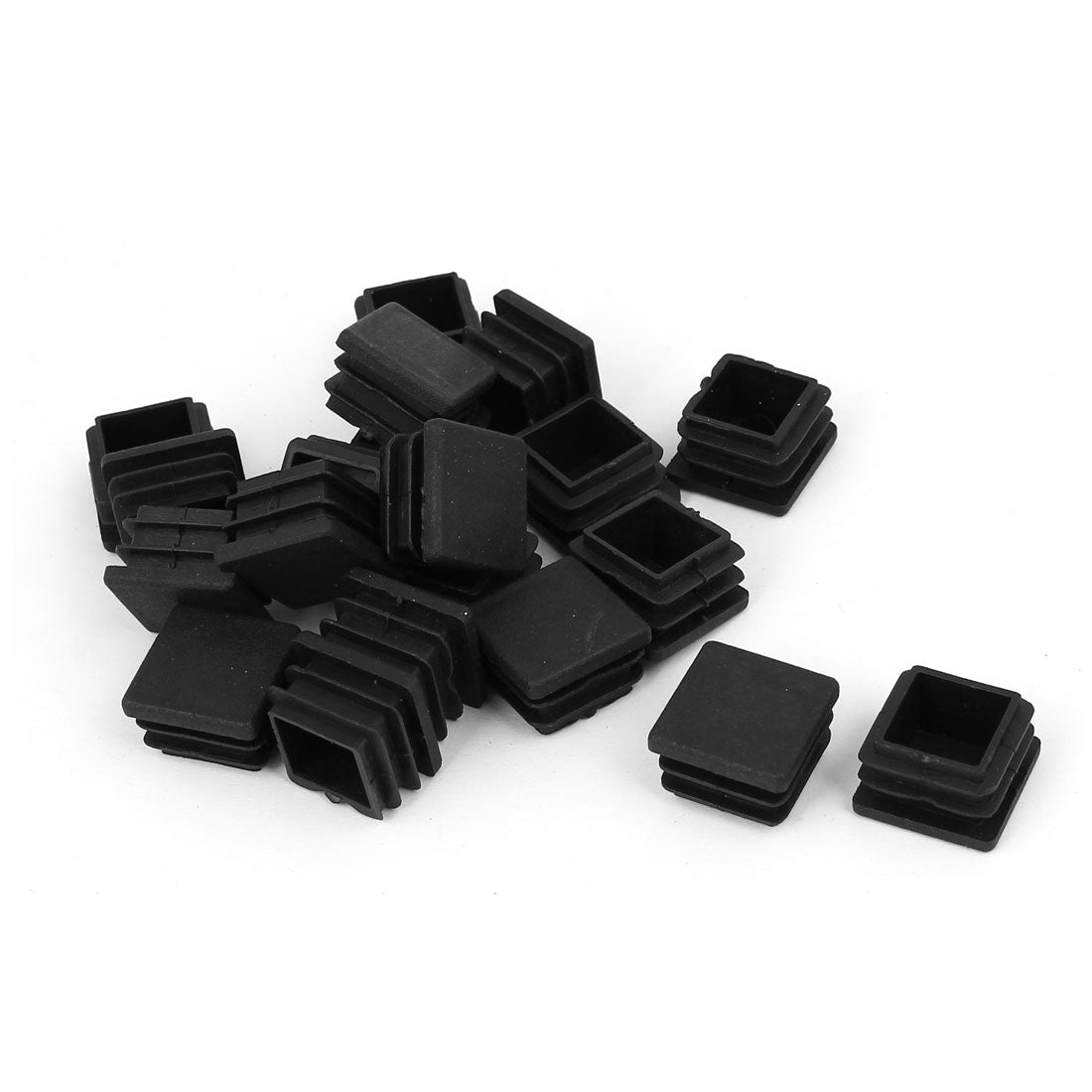 Uxcell 20mm x 20mm Plastic Square Shaped Blanking End Cap Tube Insert ...