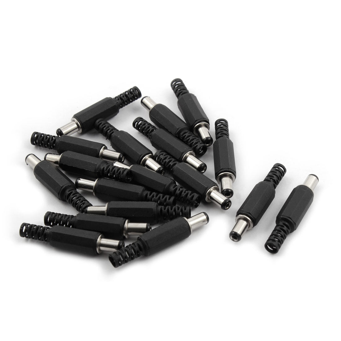 Uxcell DIY Plastic Cover DC Power Male Jack Connector Black 2.1 x 5.5mm ...