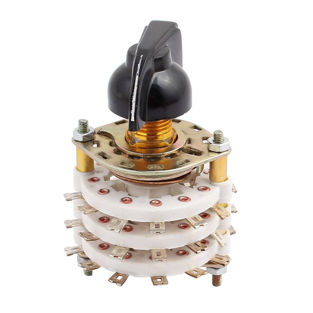 Uxcell 3 Pole 6 Position Three Decks 21 Terminal Band Channel Rotary ...