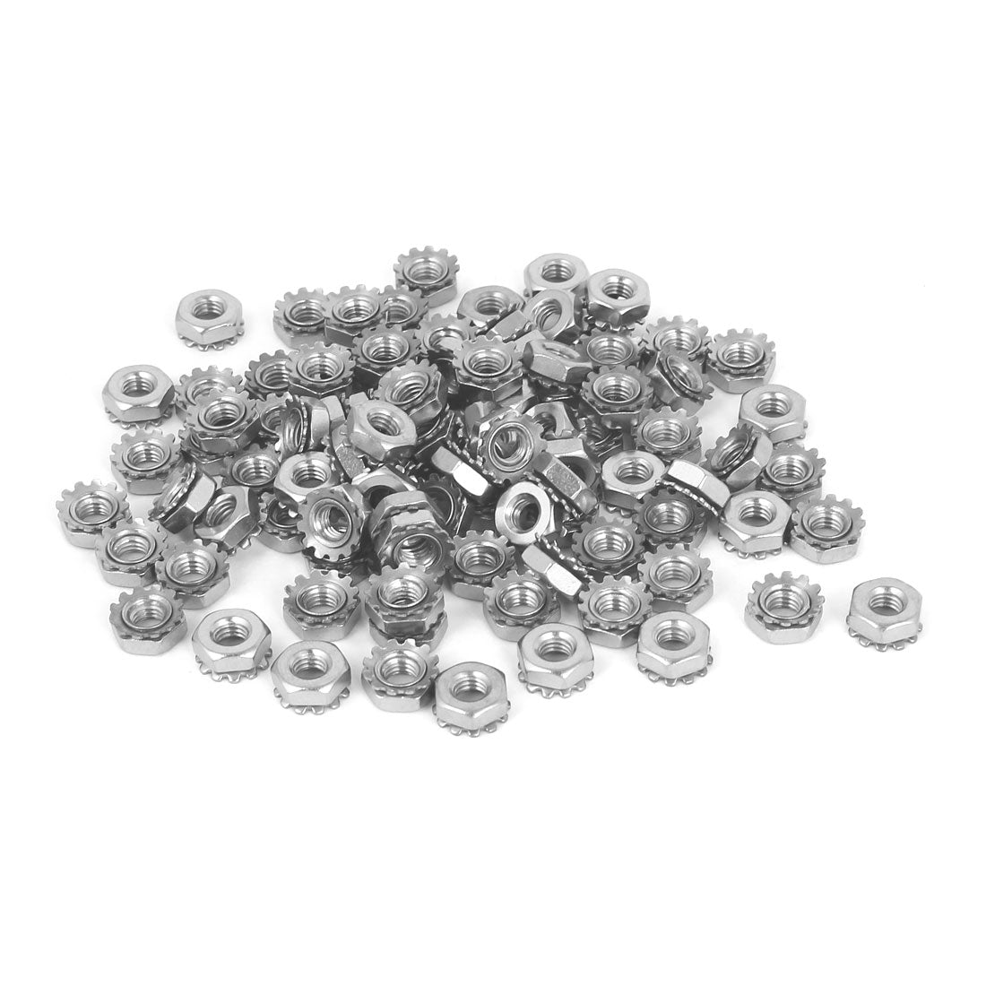 Uxcell 10#-32 304 Stainless Steel External Tooth Kep Nuts Locknuts ...