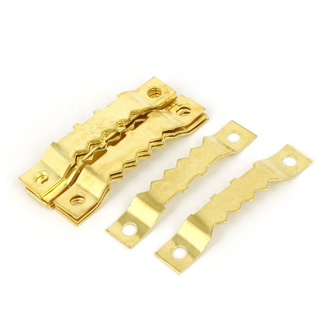 Uxcell 45mm x 8mm Double Hole Sawtooth Picture Frame Hanging Hangers ...