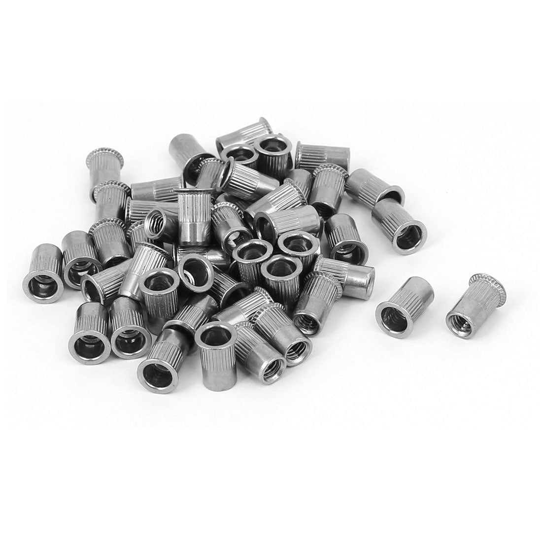 Uxcell M4 x 10mm Knurled Stripe Countersunk Head Rivet Nut Insert 50PCS ...