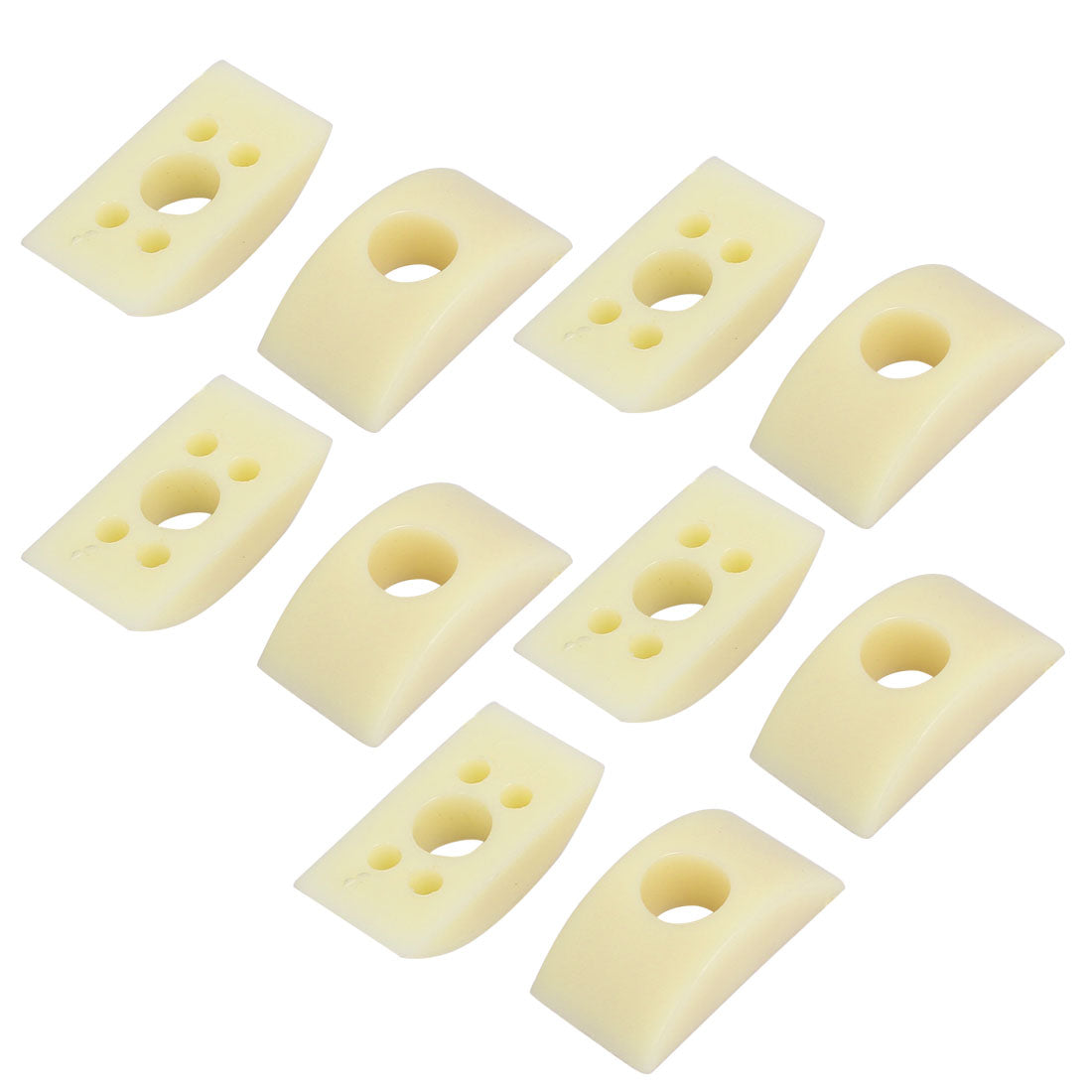 Uxcell Household Plastic Half Moon Spacer Connector Fittings Beige 8mm ...