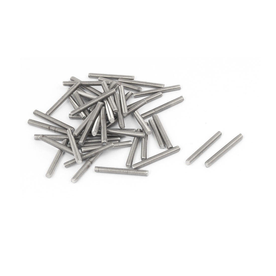 Uxcell 50pcs M3 x 25mm 304 Stainless Steel Fully Threaded Rods Bar Stud ...