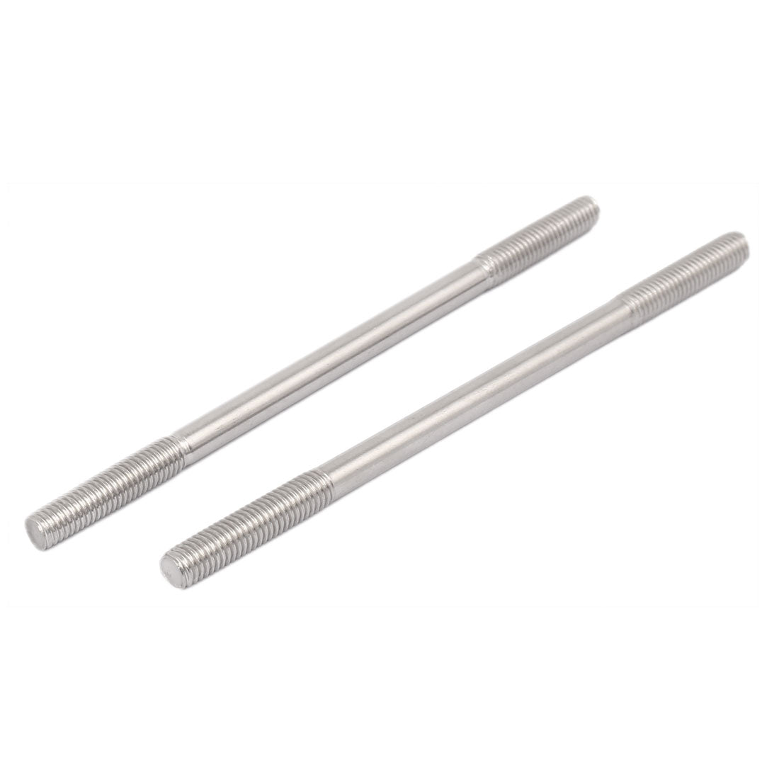 Uxcell M8 x 150mm Tight Adjustable Push Double End Thread Stud Teeth ...