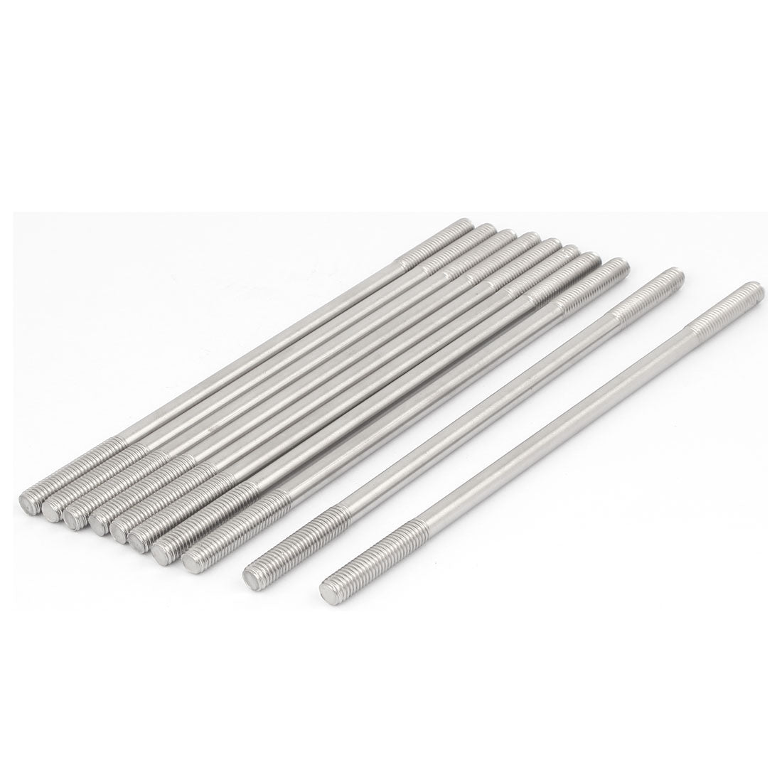 Uxcell M8 x 200mm Tight Adjustable Push Rod Double End Thread Stud ...