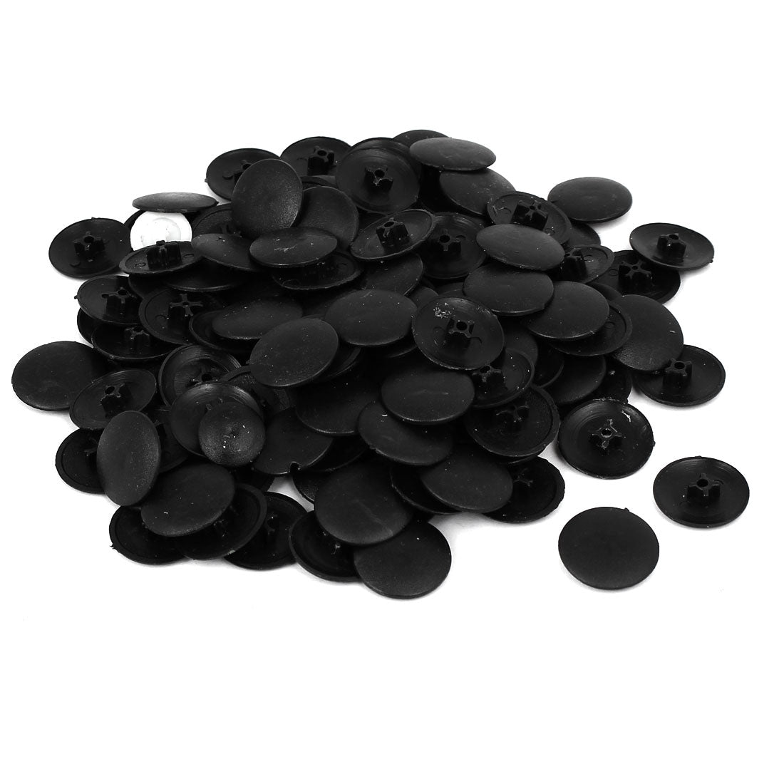 Uxcell 6.3mm Phillips 17mm Head Dia Screw Plastic Cap Cover Black ...