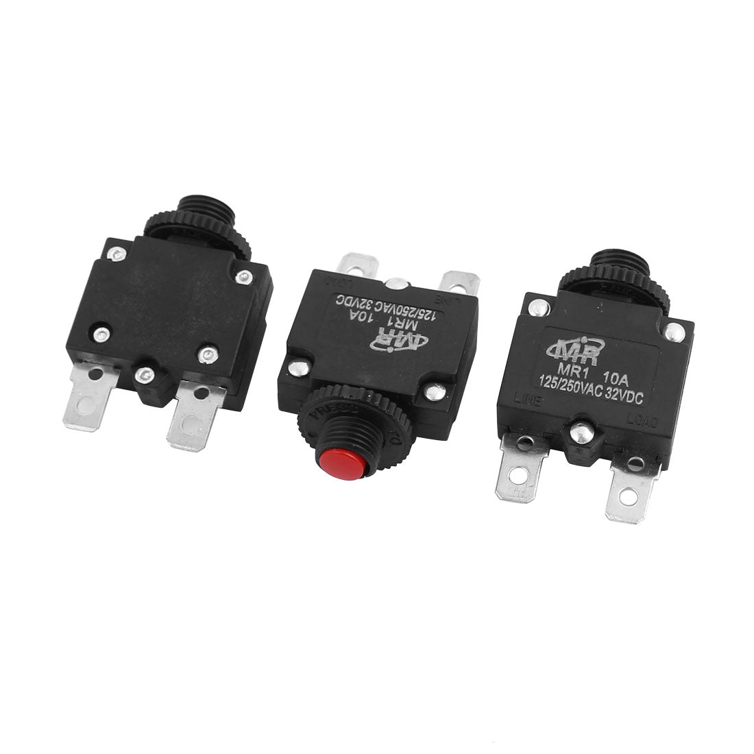 Uxcell MR1 AC 125V/250V DC 32V 10A Circuit Breaker Current Overload ...