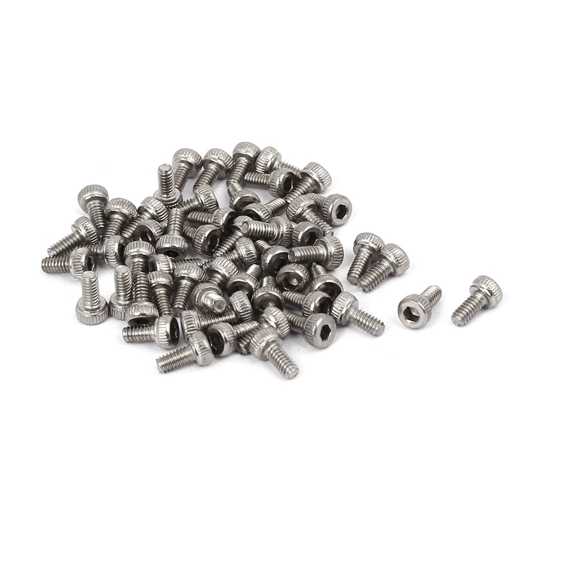 Uxcell M2 x 4mm 0.4mm Pitch 304 Stainless Steel Hex Socket Head Cap ...