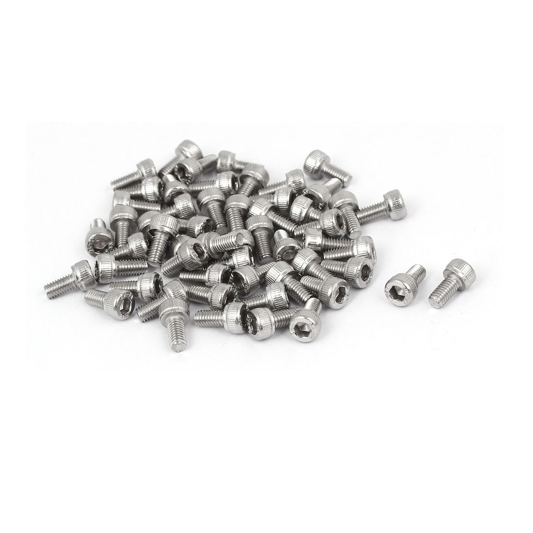 Uxcell M3x6mm Thread 304 Stainless Steel Hex Socket Head Cap Screw Bolt ...