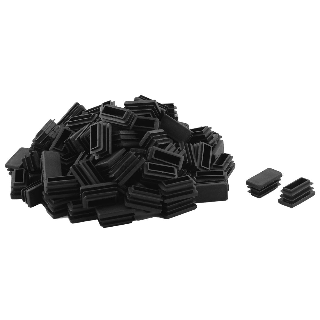 Uxcell Plastic Rectangle Furniture Leg Feet Blanking End Cap Tube Pipe ...