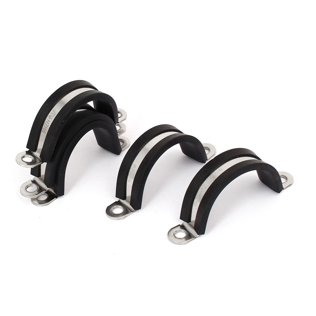 Uxcell 38mm U Clips EPDM Rubber Lined Mounting Brackets 5pcs for Pipe ...