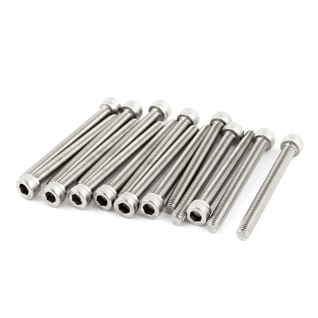 Uxcell M5x50mm Thread 304 Stainless Steel Hex Socket Head Cap Screw ...