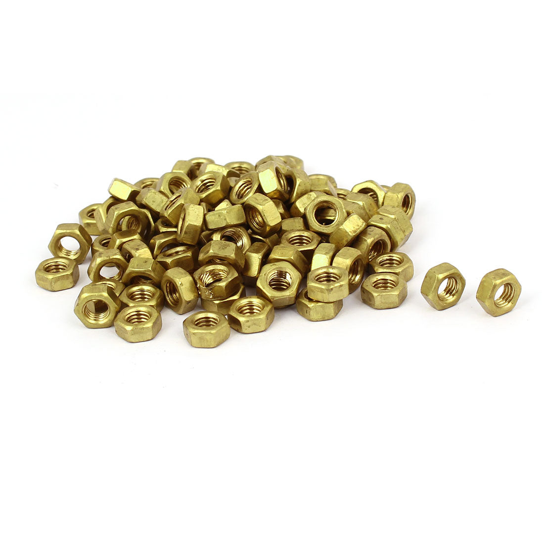 Uxcell M5 Brass Machine Screw Insert Lock Hex Hexagon Nut Fastener ...