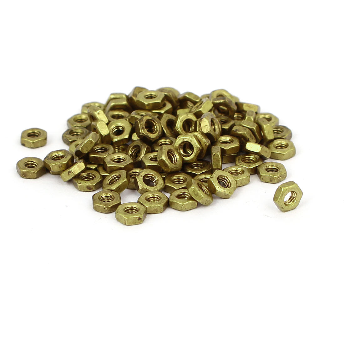 Uxcell M2 Brass Machine Screw Insert Lock Hex Hexagon Nut Fastener ...