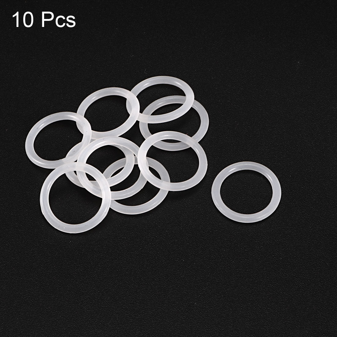 Uxcell 10 Pcs Silica Gel O-rings Sealing Rings 16mm x 2mm White Gasket ...